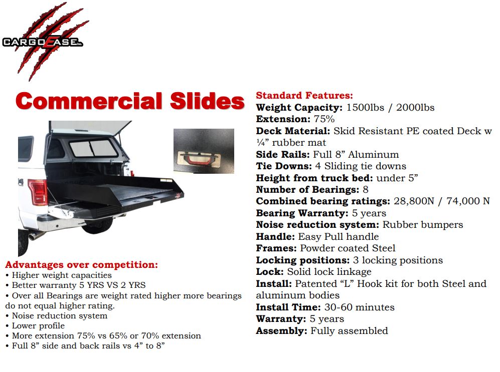 1997-2023 Ford F-150 Cargo Truck Bed Slide – Truck2go